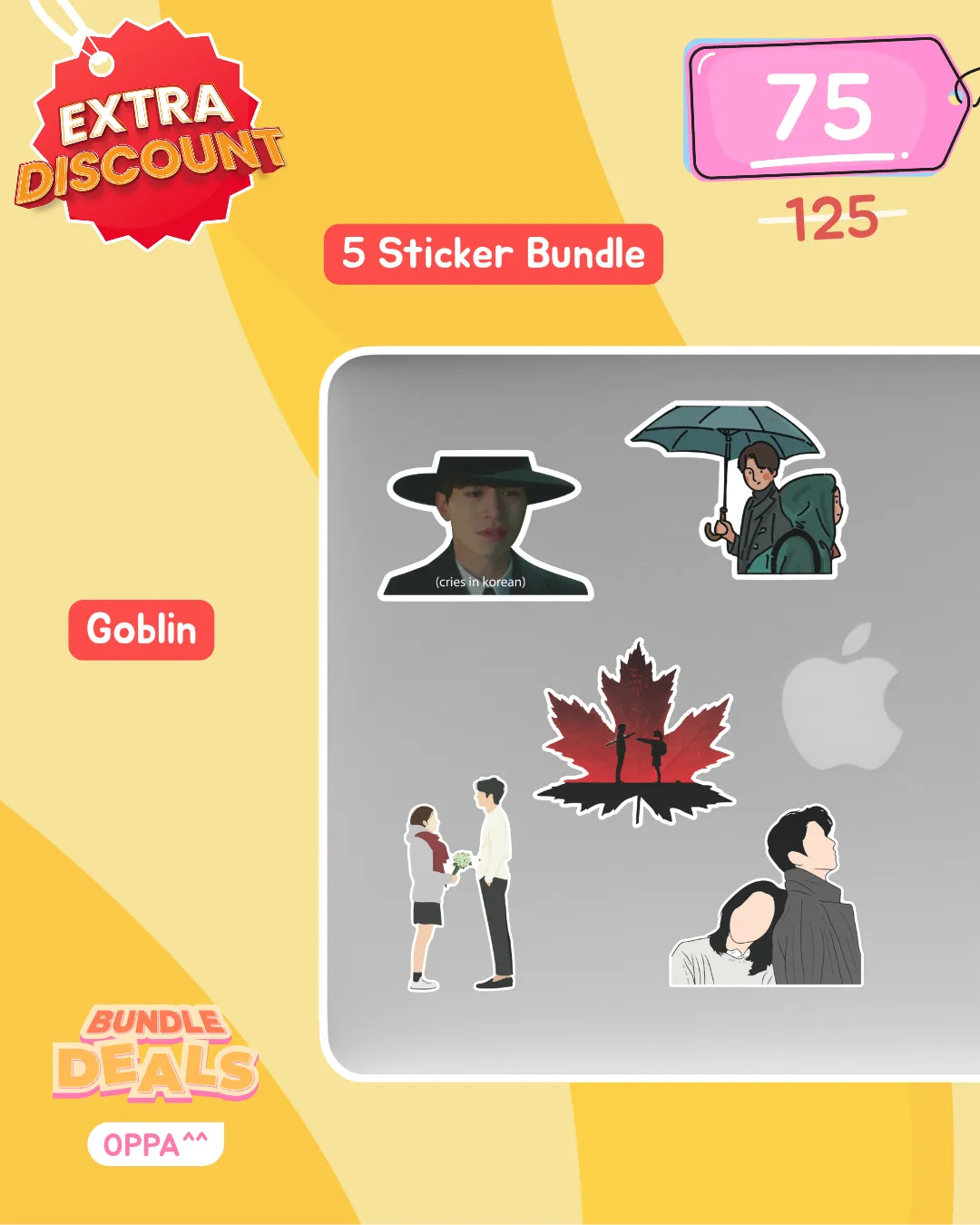 Sticker Bundle (5 Stickers) | Goblin | Oppa